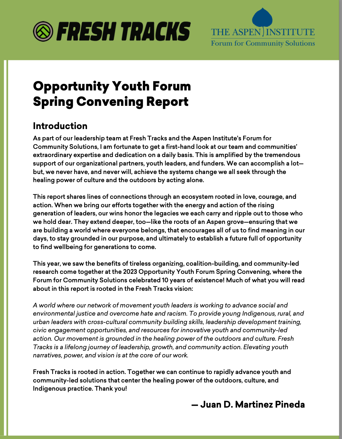Opportunity Youth Forum Spring Convening Report (2023) - The Aspen ...